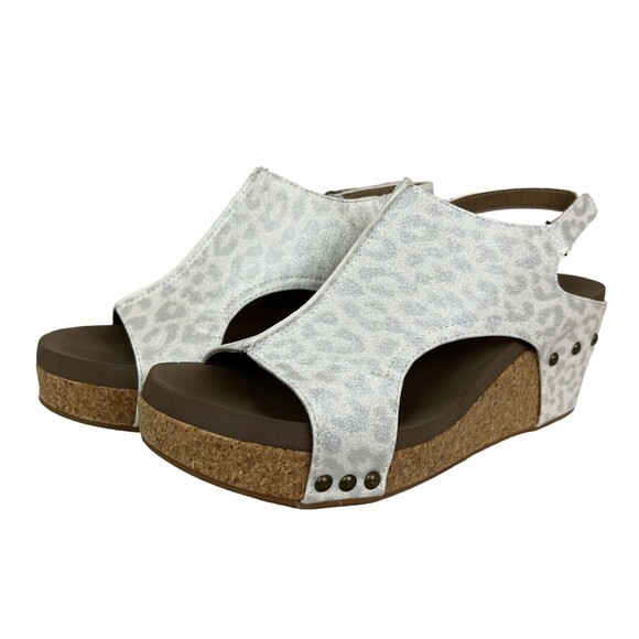Corkys | Shoes | Boutique By Corky Carley Wedge Sandals Womens White ...